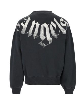Palm Angels Big Neck Logo Sweatshirt - Black