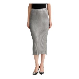 Simona Corsellini Midirock mit Schlitz - - Skirts - Damen - Grau - M