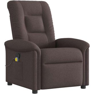 vidaXL Massagesessel Dunkelbraun Stoff Vidaxl