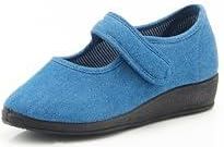 Damart Chaussons à Scratch Effet Jean Femme Bleu Taille 38