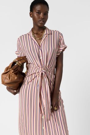 Gerard Darel Robe chemise cintr&eacute;e &agrave; rayures - RAENA - Multicolore