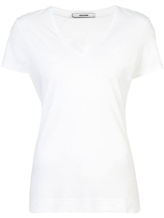 Adam Lippes t-shirt à col v - Blanc