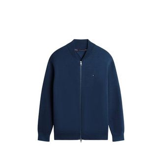 Tommy Hilfiger Gilet col montant zip&eacute; en coton m&eacute;lang&eacute;