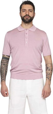 Paolo Pecora Homme, Tops, Rose, Taille: XL Polo In Seta 4283