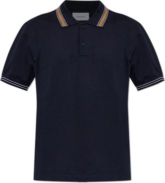 Ferragamo Homme, Tops, Bleu, Taille: XL Polo en coton