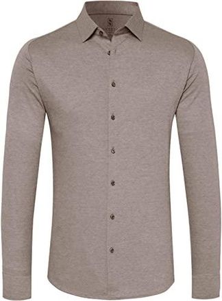 DeSoto Chemise infroissable moderne Kent marron clair - Pour homme - V&ecirc;tement - Coupe ajust&eacute;e - 97028-3, Bruin, M