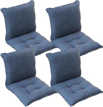 Generic Satz 4/2/1 Stuhlkissen mit R&uuml;ckenteil R&uuml;ckenkissen mit Gurten, Niedriges R&uuml;ckenkissen Gartenstuhl Kissen f&uuml;r St&uuml;hle B&auml;nke in Haus B&uuml;ro Garten Sitzkiss