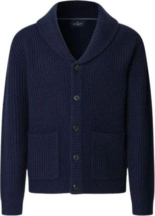 Hackett Homme, Pulls, Bleu, Taille: XL Gilet Cardigan Ch&acirc;le C&ocirc;te Laine M&eacute;rinos
