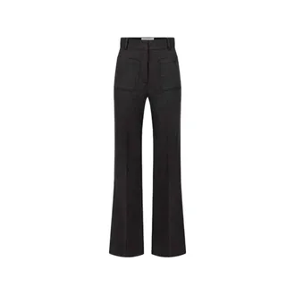 Victoria Beckham Patch-pocket Wide-leg Trousers