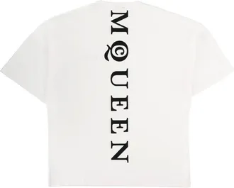 Alexander McQueen Logo Cotton T-Shirt - White