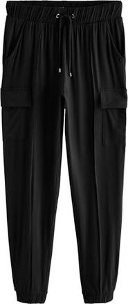 Next Femme Pantalon de Jogging Cargo en Jersey Noir 44