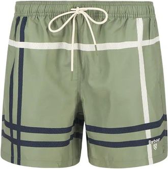 Barbour Herren Badeshorts gr&uuml;n unifarben