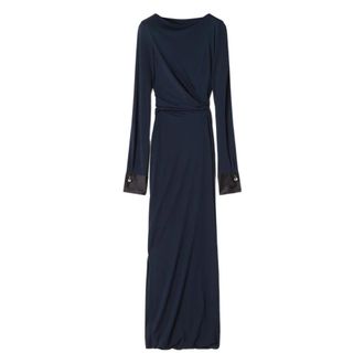 Lanvin Draped Dress in Crepe Jersey - - Dresses - Damen - Blau - S
