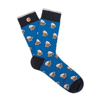 Cabaia Homme, Sous-vêtements, Bleu, Taille: ONE Size Chaussettes Bleues à Motifs - Inséparables