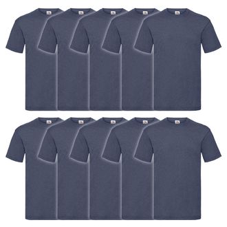 Fruit Of The Loom Valueweight T 10er Pack Herren T-Shirt Mehrpack, Gr&ouml;&szlig;e:3XL, Farbe:Vintage Navy meliert