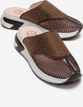 Prologue GLEA Mesh Strass Pantoletten Damen