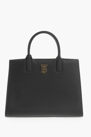 Burberry Handtasche aus genarbtem Leder mit gepr&auml;gtem Logo Burberry