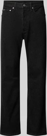 Calvin Klein Jeans Straight Fit Jeans mit Label-Detail