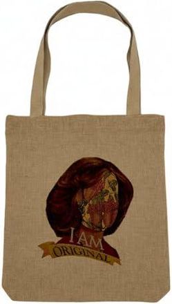 Fabulous Sac Shopping Tote Bag Aspect Lin - I am Original Botanique Collage Nature Fleurs Vintage Lady 50s Parodie Surrealisme Zoomer - Sac de Courses Toile Ep
