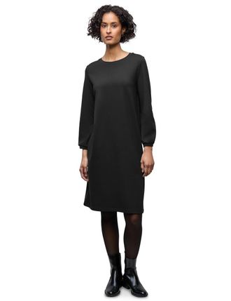 Street One Damen 1409099 Jersey-Kleid in Unifarbe, Schwarz, 42