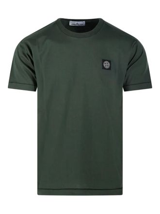 Stone Island t-shirt à patch logo - Vert