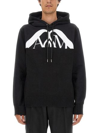 Alexander McQueen Logo Cotton Sweatshirt - Black
