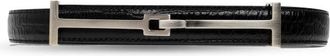 Tom Ford Gegl&auml;tteter bedruckter Krokodilleder G&uuml;rtel - - Accessories - Damen - Schwarzk - 65 CM