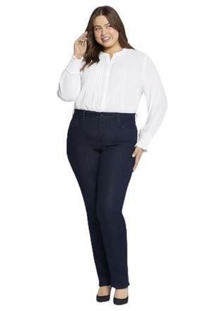 NYDJ Womens Plus Size Marilyn Straight Leg Jeans, Rinse, 22W