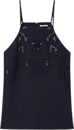 Twinset Femme, Tops, Bleu, Taille: 46 FR Twin-set Top