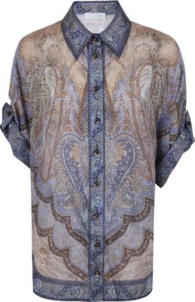 Zimmermann Femme, Blouses et Chemises, Multicolore, Taille: 36 FR Wanderlust Short Sleeve Shirt
