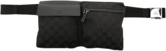 Gucci Sac banane en toile Pre-owned - Femme - Pre-owned - Noir - Taille: ONE Size