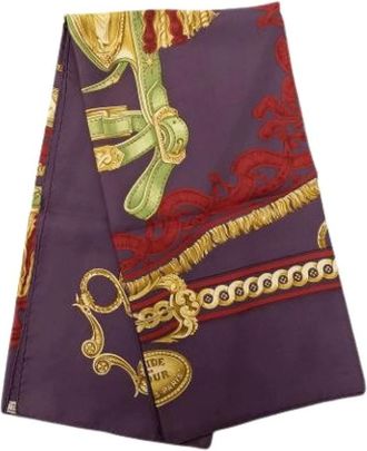 Herm&egrave;s Pre-owned Foulard Bride de Cour - Femme - Pre-owned - Violet - Taille: ONE Size