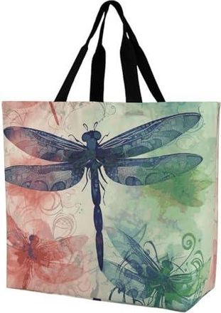 Generic Libellules Moderne Sac A Main Femme Grand Sacs De Courses R&eacute;utilisable Sac Courses Pour Plage Voyage Universit&eacute;