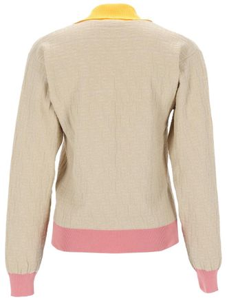 Fendi Cotton and Silk Knit Jumper - Beige