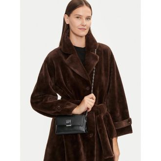 Calvin Klein Handtasche Calvin Klein Ck Plaque Sm Crossbody W/Chain K60K612785 Schwarz