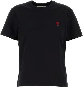 Ami Femme, Tops, Noir, Taille: 36 FR T-Shirt Classique