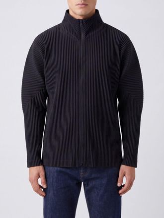 Homme Pliss&eacute; Issey Miyake Plissierter Stehkragen-Cardigan Homme Pliss&eacute; Issey Miyake mit Rei&szlig;verschluss