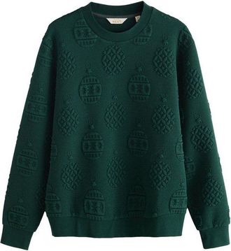Next Sweater Rundhals-Sweatshirt mit weihnachtlichem Muster (1-tlg)