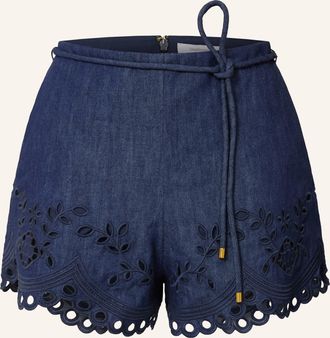 Zimmermann Jeansshorts Mahon Mit Lochspitze blau