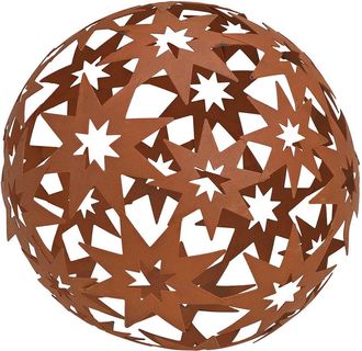 Matches 21 matches21 Kugel mit Sternen Sternkugel Dekokugel Gartenkugel Gartendeko Metallkugel Rostoptik Metall 1 STK Ø 18 cm