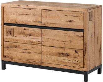 Massivmoebel24 Sideboard Wildeiche 120x45x85 natur geölt villanders 111