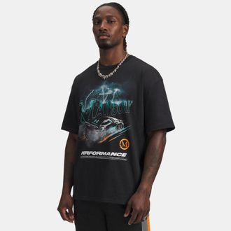 Under Armour x Mansory Heavyweight Cotton Racing Kurzarm-Oberteil f&uuml;r Herren Schwarz / Squad Orange XXL
