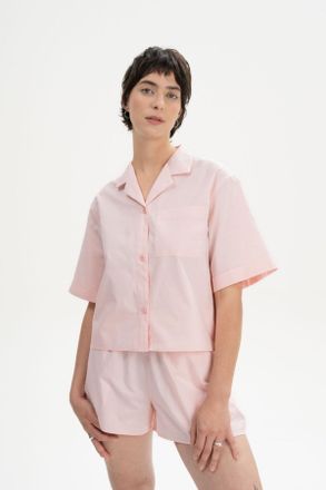 Mela Damen vegan Pyjamahemd Hansika Berry Blush Rosa