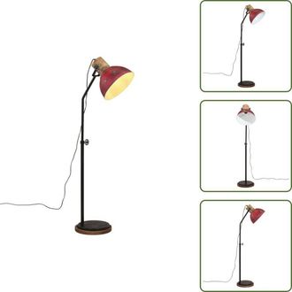 vidaXL Rot - vidaXL Stehleuchte 25 W Rot 30x30x100-150 cm E27 - Eisenleuchte