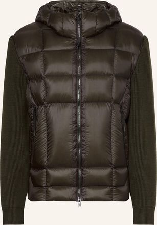 C.P. Company Daunenjacke Im Materialmix Mit Merinowolle gruen