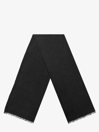 Gucci Wool and silk blend scarf with GG motif - GUCCI - gender_Man