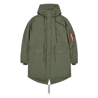 Alpha Industries Homme, Manteaux, Vert, Taille: L Studio M-51 Fishtail Backprint (2in1) Field Jacket