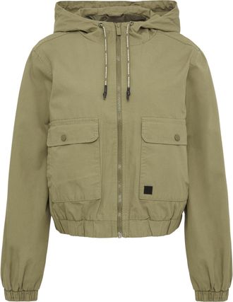 QS by s.Oliver Blouson aus Baumwolle mit Kapuze tannengrün XL