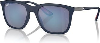 Ray-Ban Rb4433m Scuderia Ferrari Collection Sonnenbrillen Blau Fassung Grau Glas Polarisiert 54-20