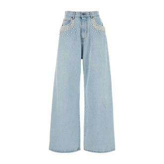 Giuseppe Di Morabito Wide Jeans mit Verzierungen - - Jeans - Damen - Blau - W24
